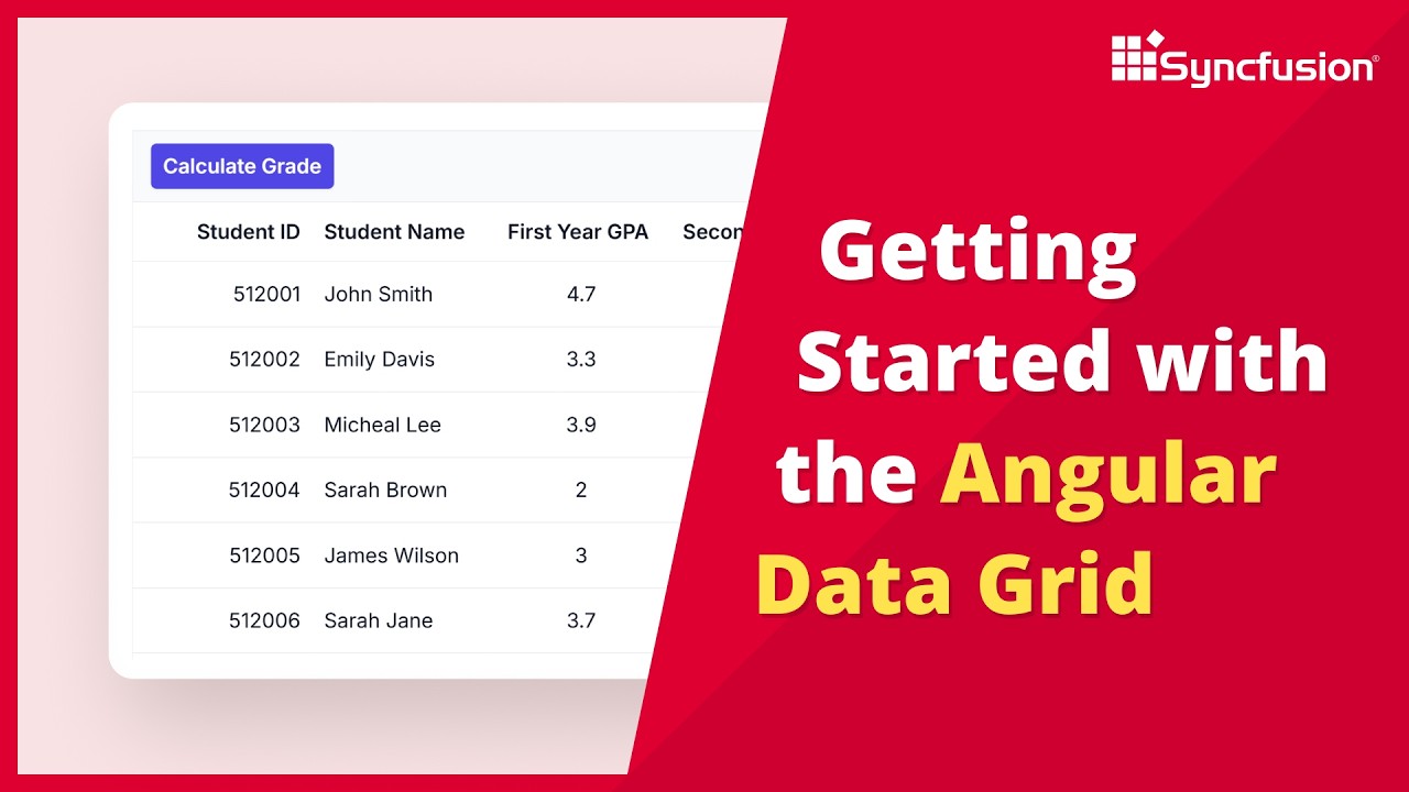 Getting Started With The Angular Data Grid Component Youtube 9702