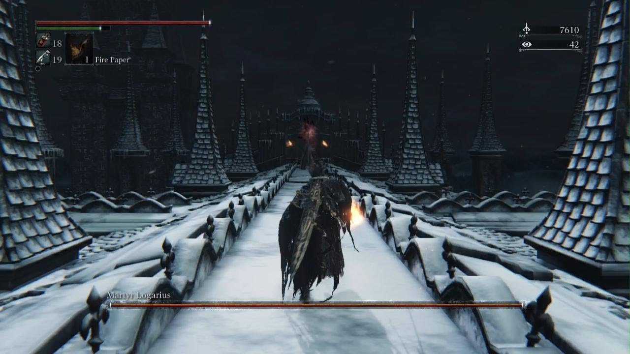 Bloodborne - Martyr Logarius Boss Fight - YouTube