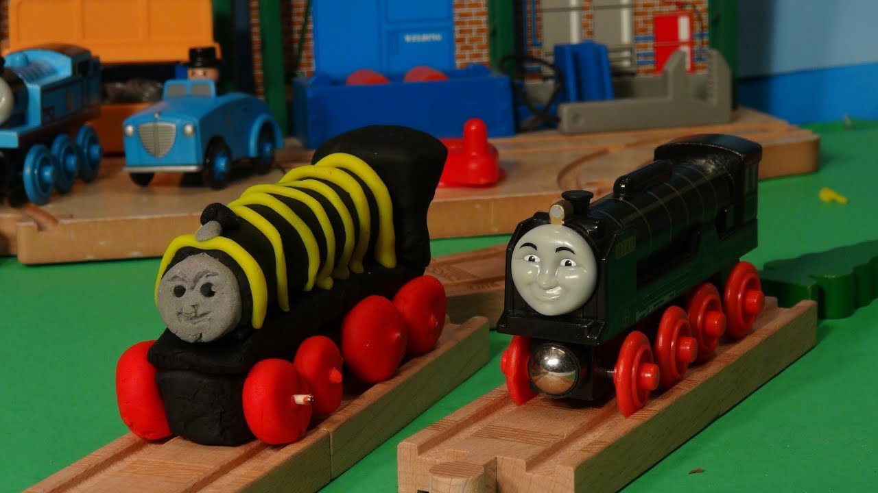 Play Doh Thomas and Friends, Thomas finds Hiro of the Rails we make him ...