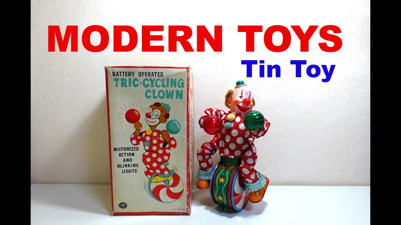 MODERN TOYS Tric-Cycling Clown Tin Toy 増田屋（マスダヤ）一輪車ピエロ ブリキのおもちゃ ブリキおもちゃ ...