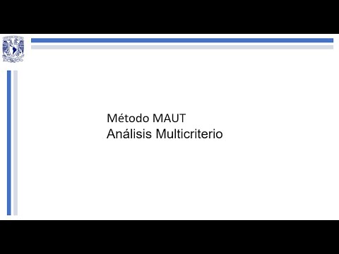 Método MAUT Análisis Multicriterio - YouTube