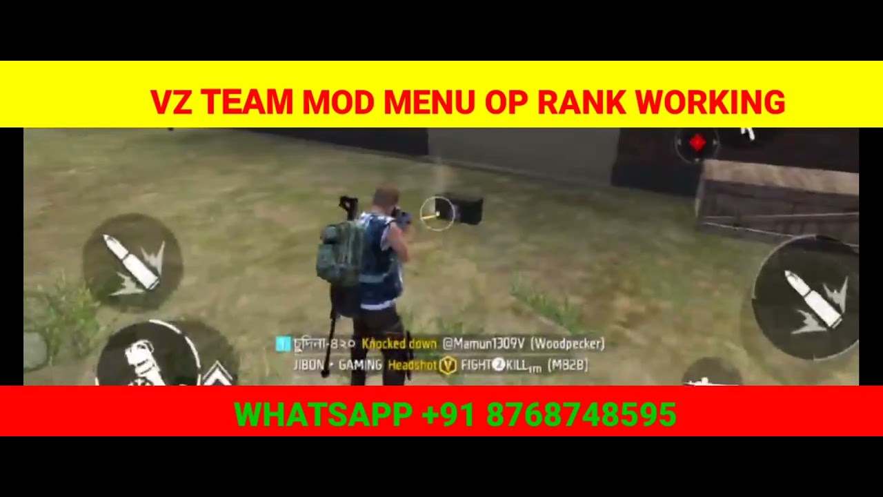 Free fire new mod menu || Free fire Rank working mod menu || Free fire ...