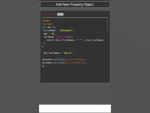 Add New Property Object Javascript. - YouTube