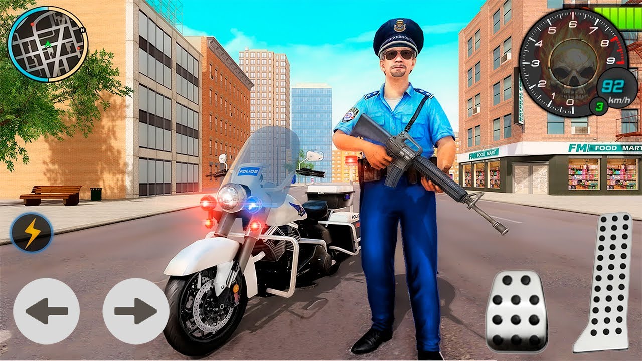Police Moto Bike Chase Crime Shooting Games - #3 Android Gameplay - YouTube