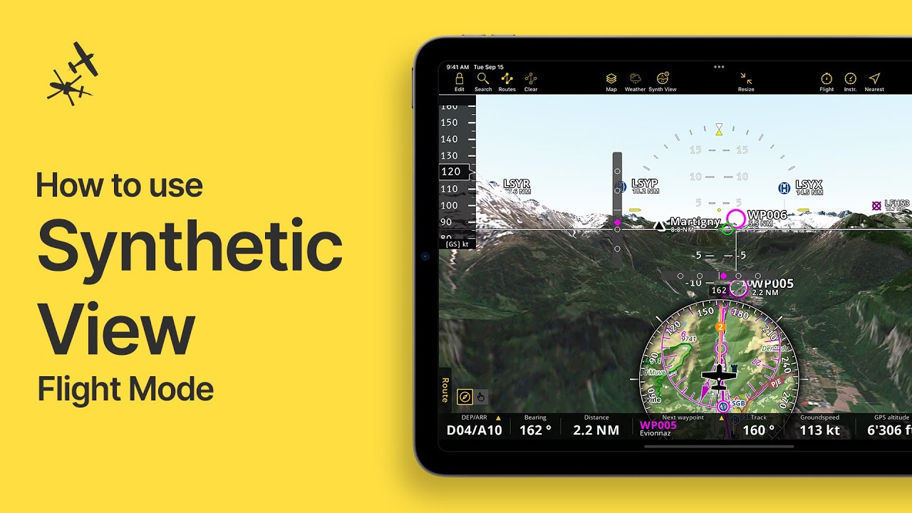 How to use the Synthetic View feature: Flight Mode - YouTube