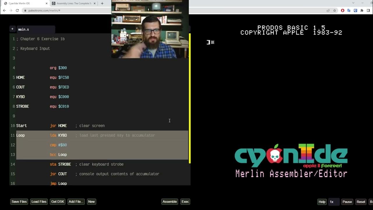Learning 6502 Assembly on the Apple II, the easy way - Ep. 5: Keyboard Input - YouTube
