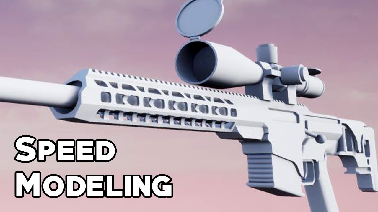 Speed Modeling: Sniper Rifle - YouTube