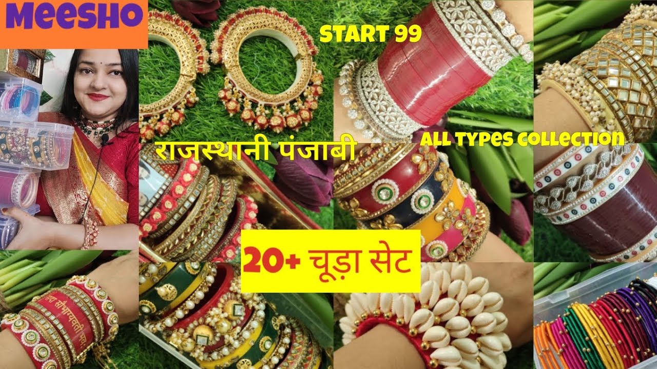 HUGE " Meesho " Bangles Haul 🎊 Designer / Bridal /Antique /Royal ...