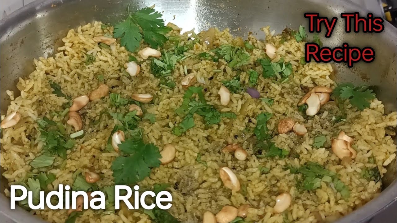 Pudina Rice 😋 Super Tasty & Healthy Recipe👉 Mint Rice 👌 Try at Home 🏡 ...