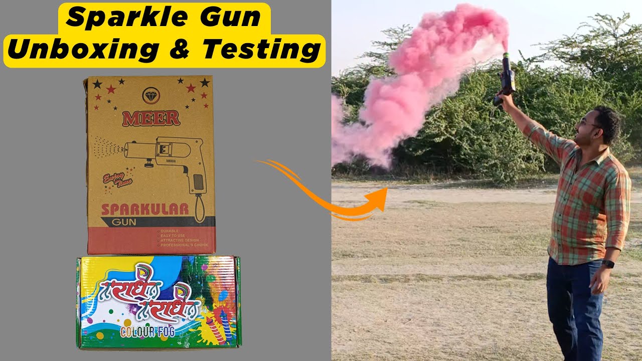 Sparkle Gun Cold Pyro Unboxing & Testing II Holi Gadget II The ...