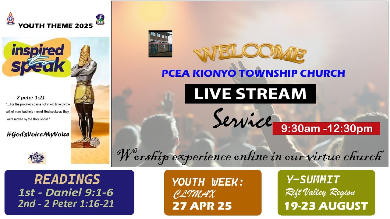 Pcea Kionyo Township Youth Service | INSPIRED TO SPEAK | Sermon by ...
