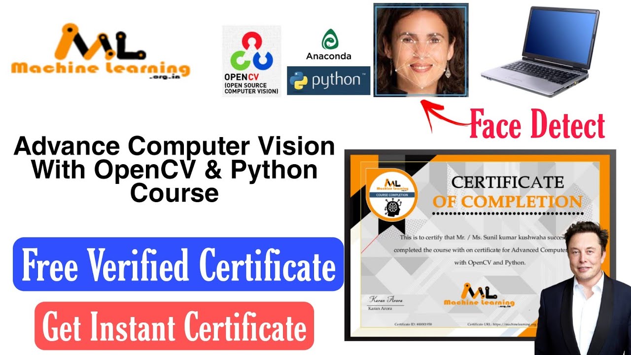 Free Computer Vision With OpenCv & Python Course With Certificate 2021 ...