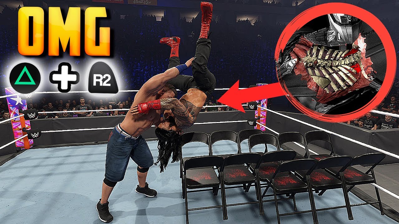 50 Best Finishers on Stacked Chairs in WWE 2K23 !!! - YouTube