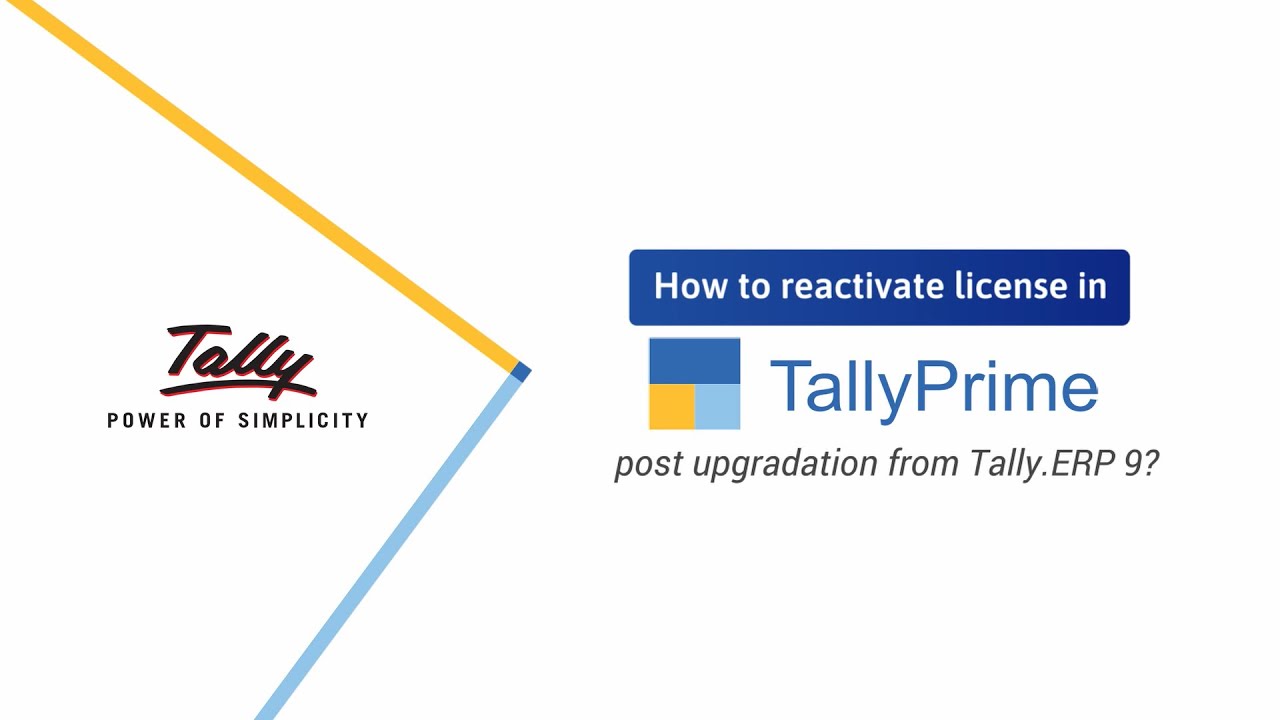 How to Reactivate License in TallyPrime | TallyHelp - YouTube