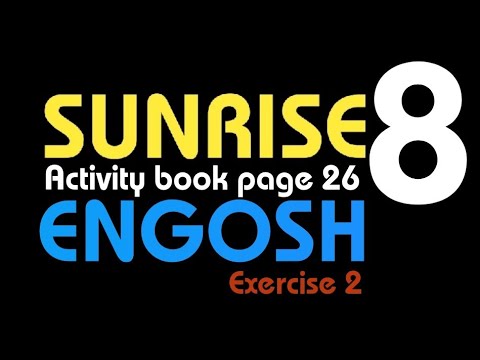 sunrise 8.activity book.page 26 ..exercise 2 - YouTube