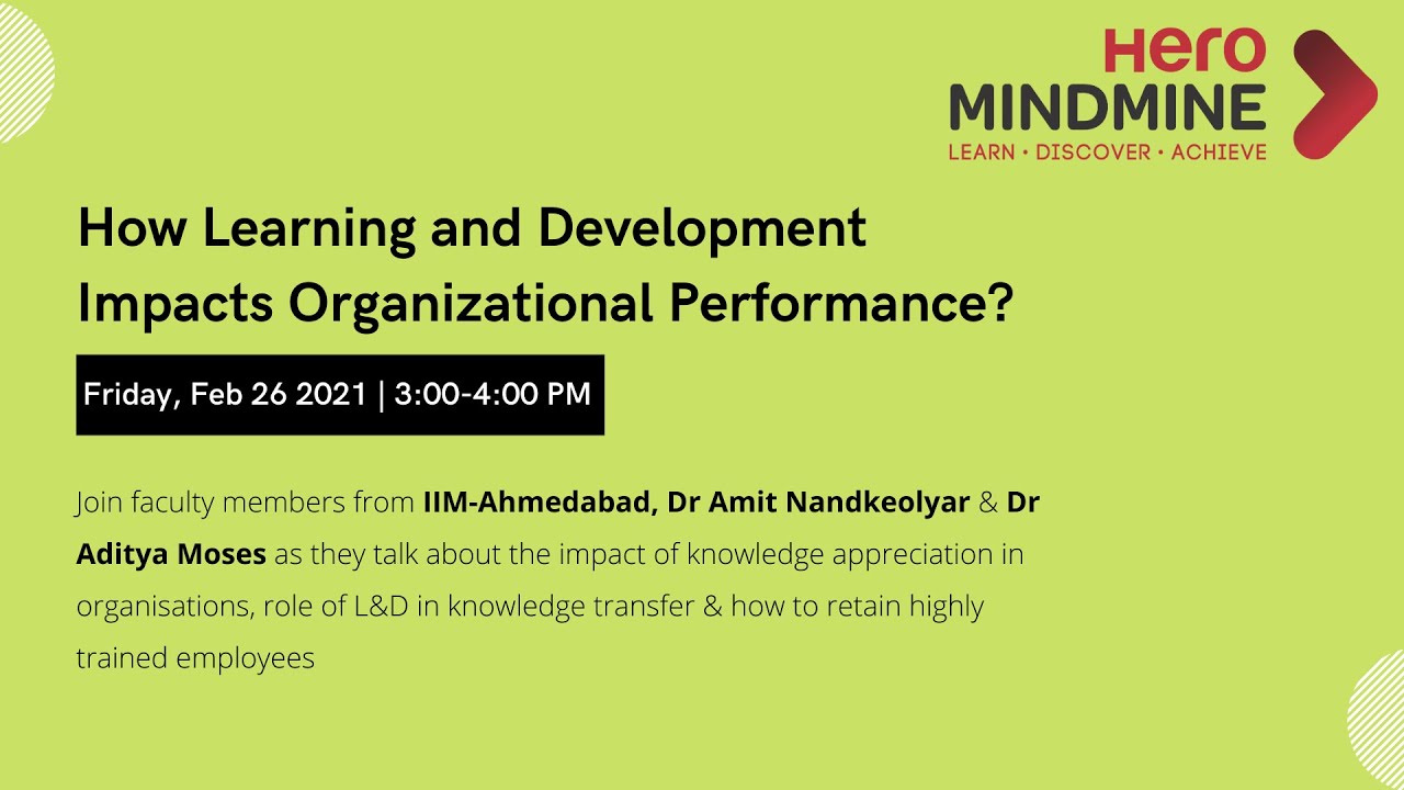 How Learning and Development impacts Organisations Performance - YouTube