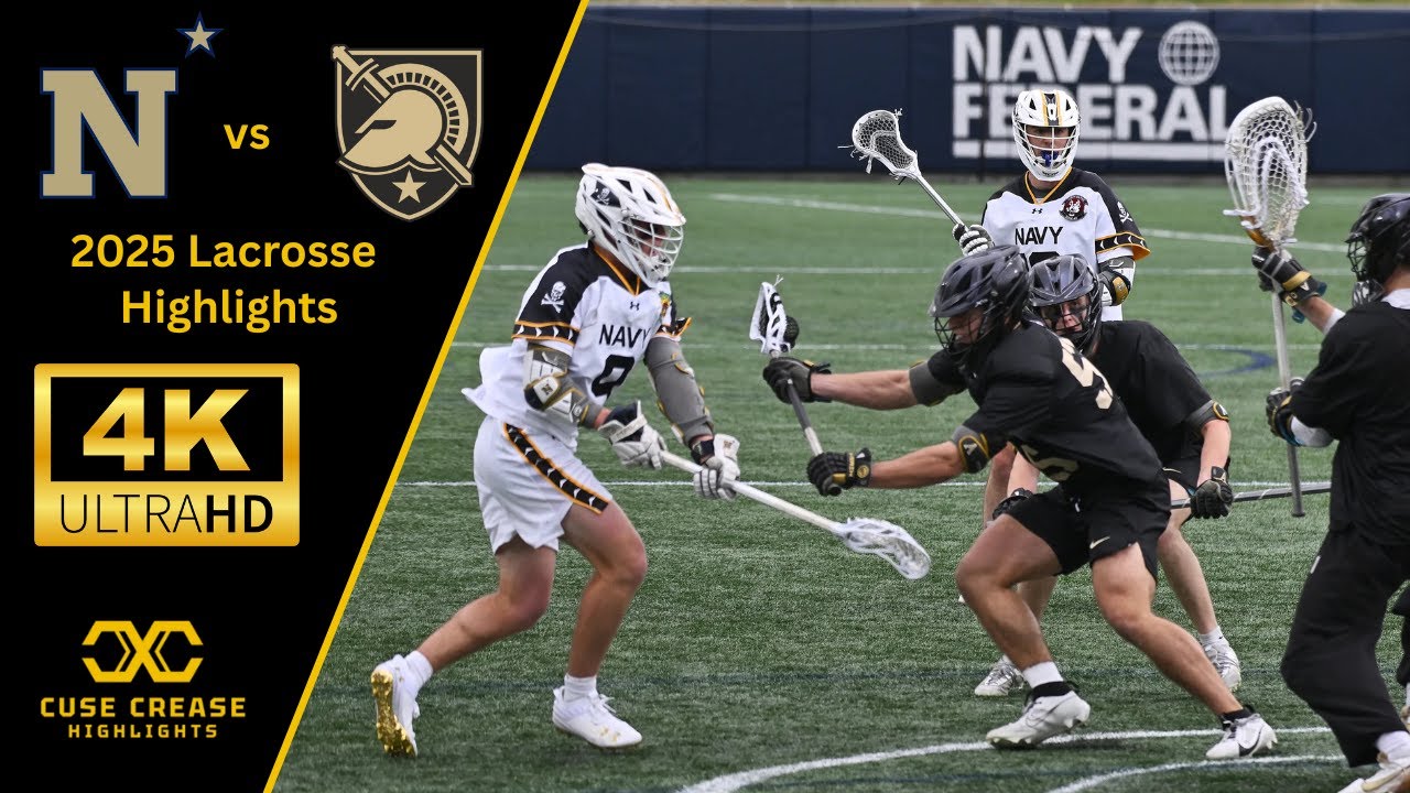 4K Lax Army vs Navy 2025 Lacrosse Highlights - YouTube