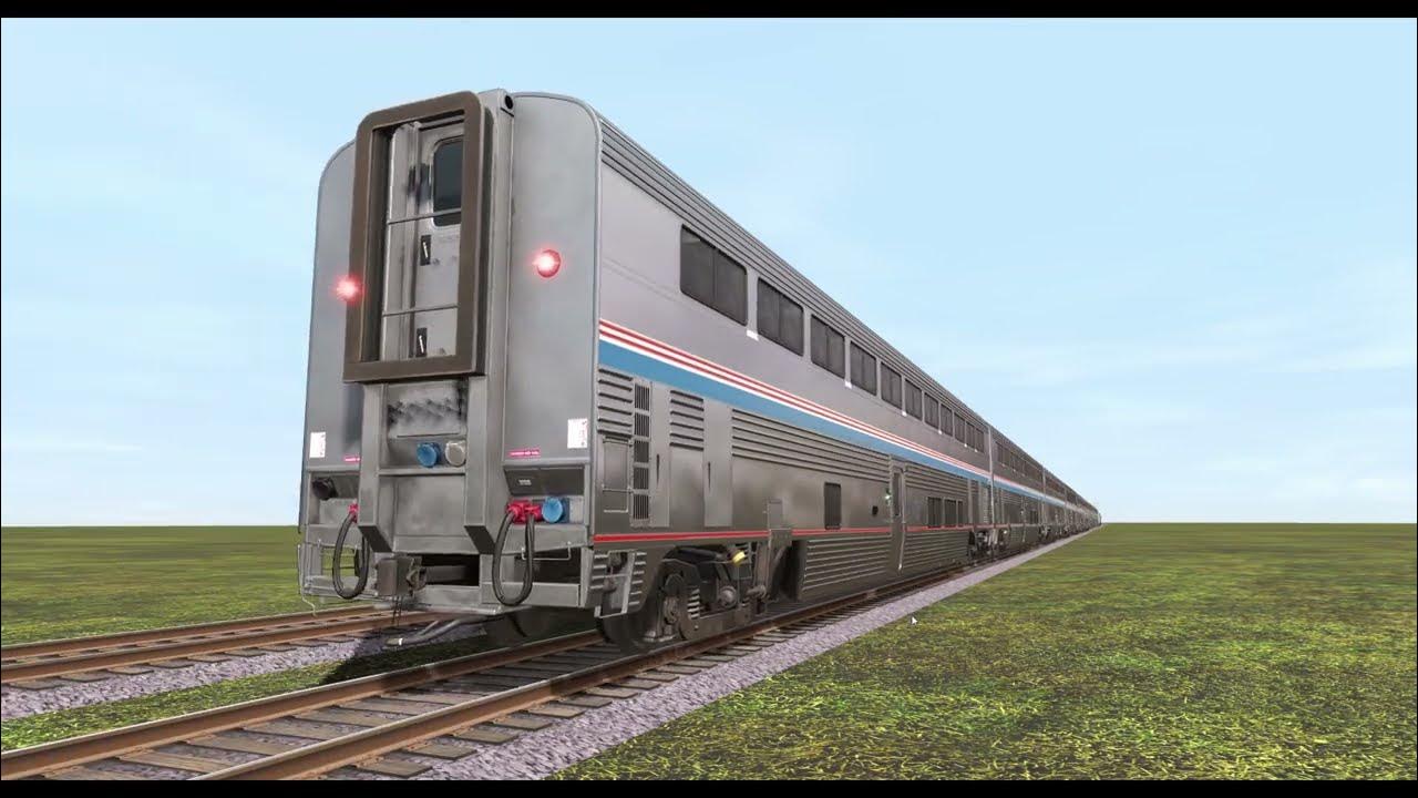 Amtrak ALC 42 Empire Builder at Deerfield IL in Trainz 2022 - YouTube