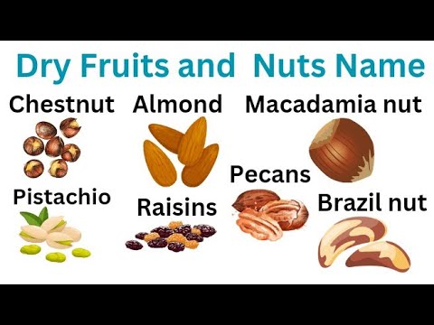 Dry fruits, Nuts and Seeds name | learn english vocabulary words with ...