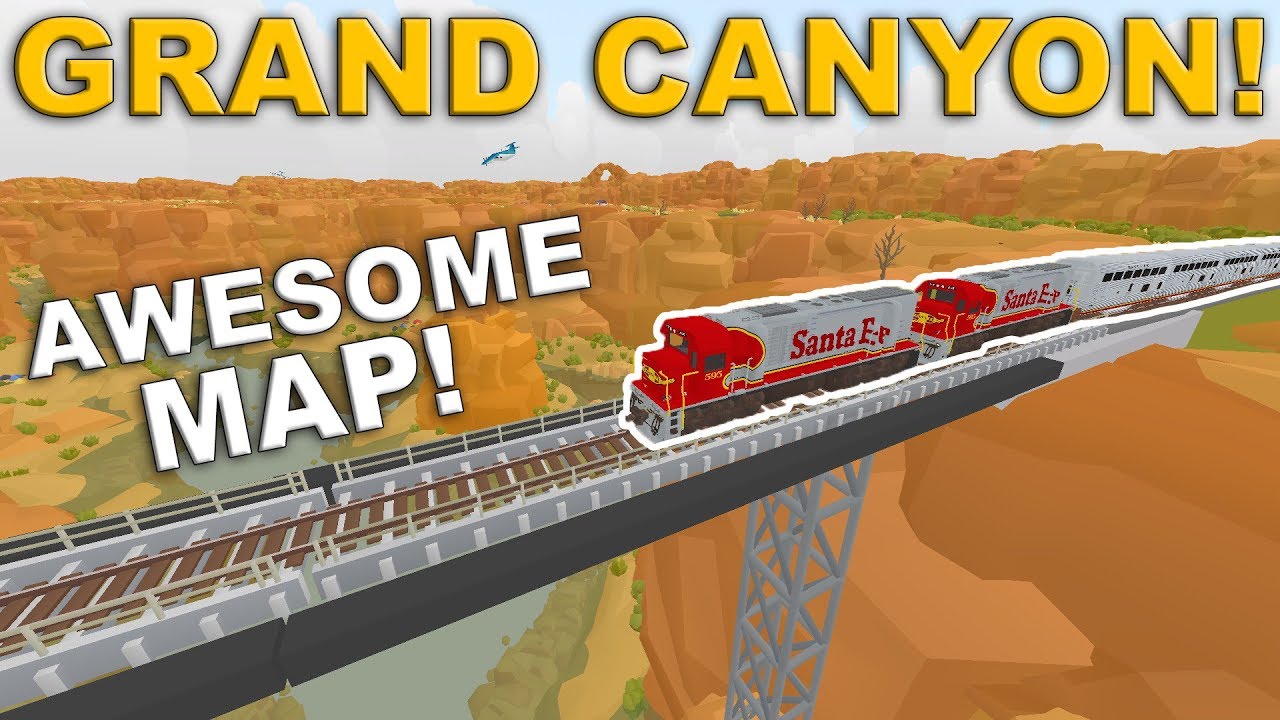 GRAND CANYON - Rolling Line VR Toy Train Simulator - Map - YouTube