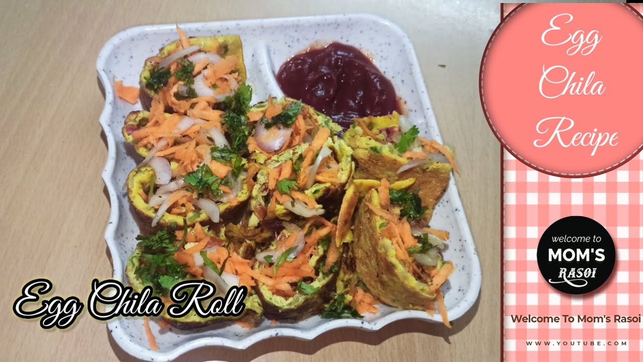 Egg Chilla Roll Recipe | How To Make Chilla Egg Roll | अंडा रोल बनाने ...