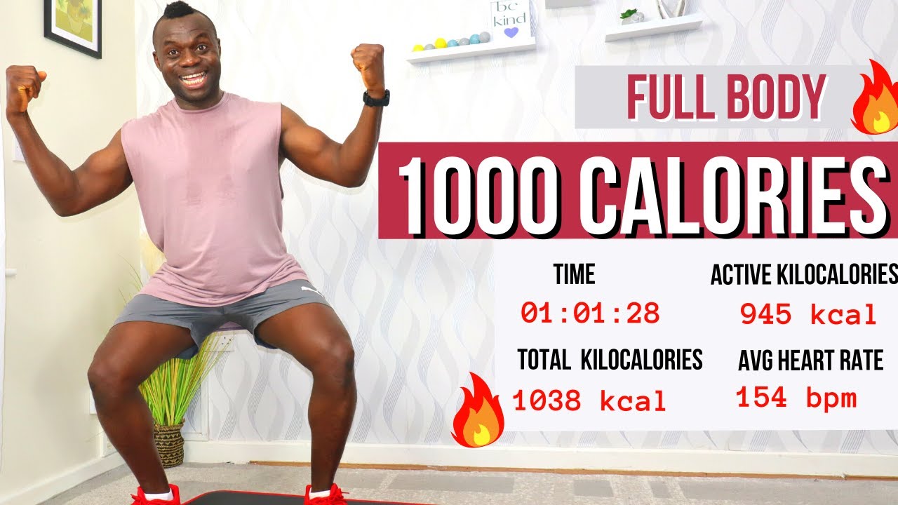 1 Hour 1000 CALORIES WORKOUT | Full Body Cardio HIIT Workout at Home ...