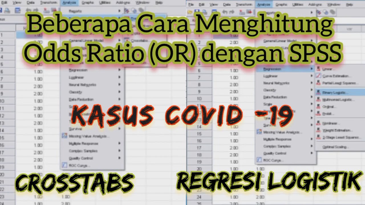 Cara Menghitung Odds Ratio (RO) dengan SPSS, Crosstabs, Regresi ...