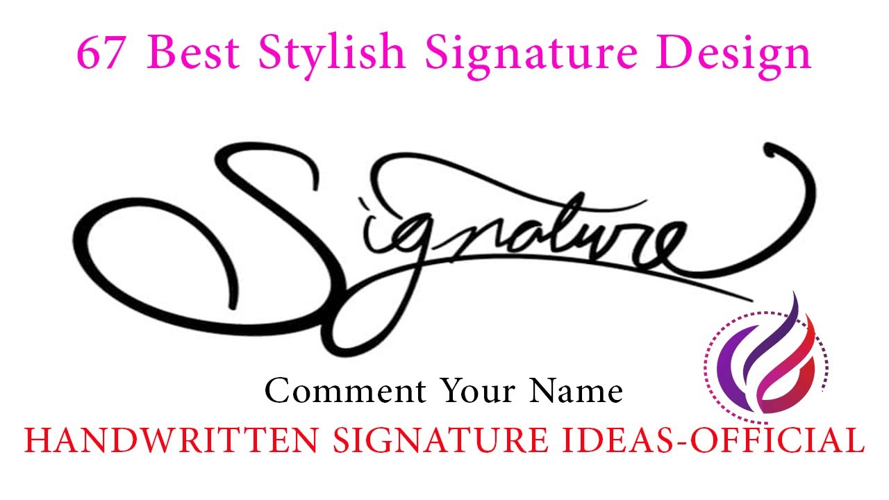 67 Best Stylish Signature Design - Series 8 | Handwritten Signature ...