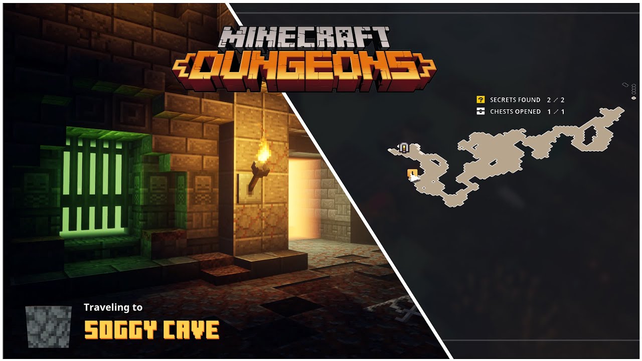 Minecraft Dungeons | Soggy Cave (Gameplay, Secrets and Treasures - YouTube