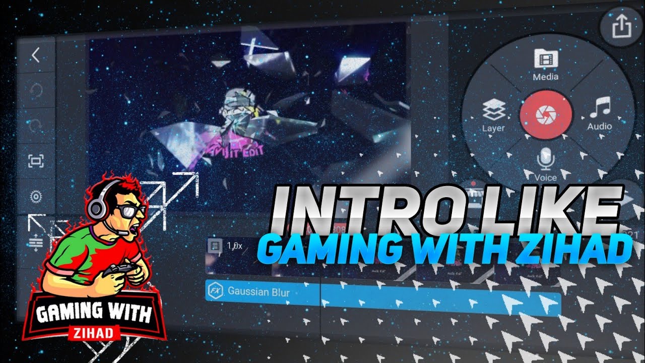 HOW TO MAKE INTRO LIKE GAMING WITH ZIHAD IN MOBILE - GLASS BROKE INTRO ...
