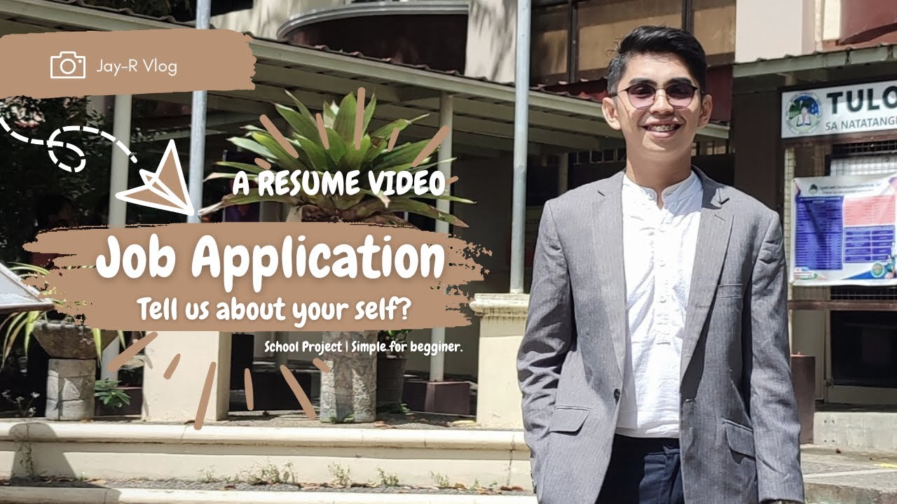 JOB APPLICATION | VIDEO-RESUME - YouTube