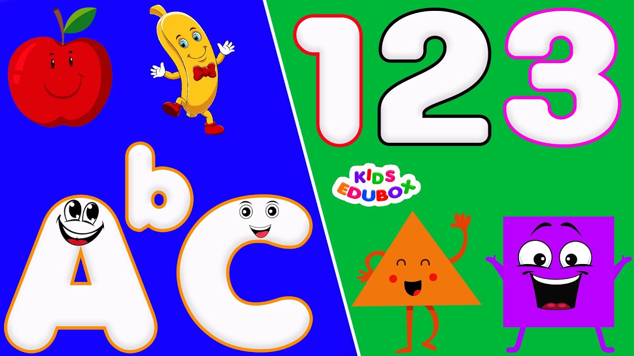 Alphabets, 123 & Shapes Learning Videos For Preschool | ABC And One Two ...