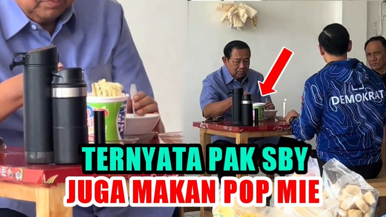 Viral! Momen SBY Makan Pop Mie di Warung Pinggir Jalan - YouTube