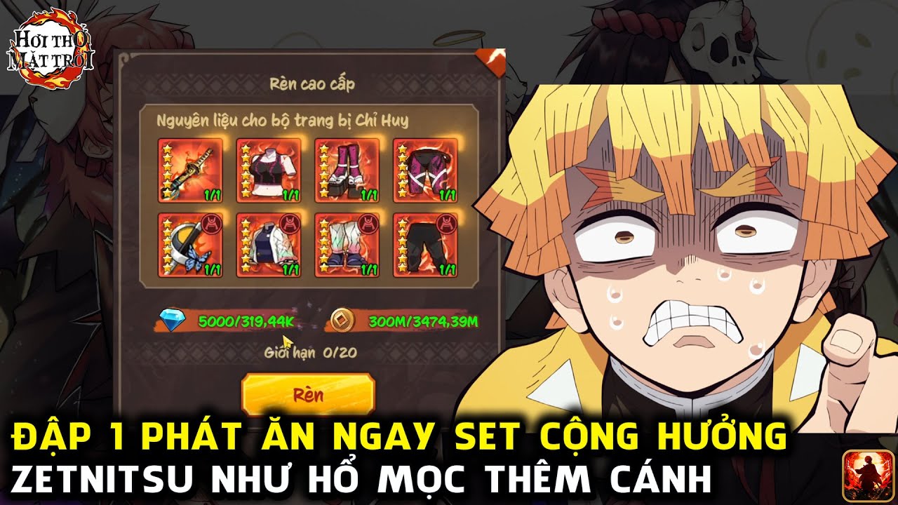 HƠI THỞ MẶT TRỜI - LÊN THÊM SET CỘNG HƯỞNG CHO ZENITSU, MAX PING CHÉM ...