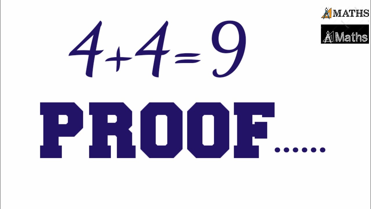 4+4 = 9 prove that how this question | mathmatices of a rule | math ...