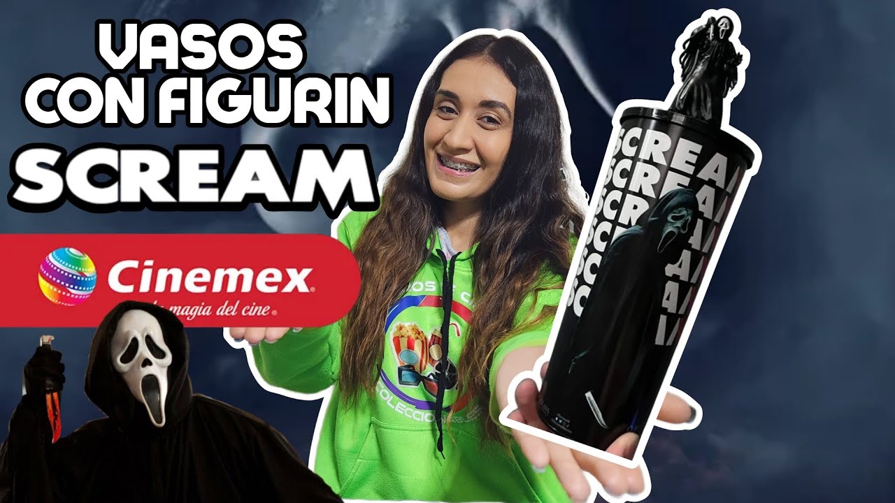 VASOS CON FIGURIN SCREAM 6 DE CINEMEX - YouTube