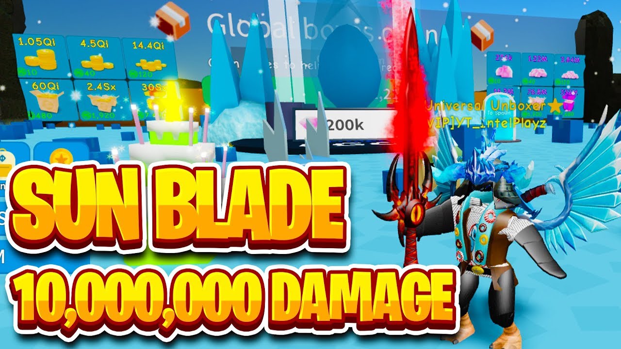 BUYING THE SUN BLADE! (10 MILLION DAMAGE) | Unboxing Simulator - YouTube