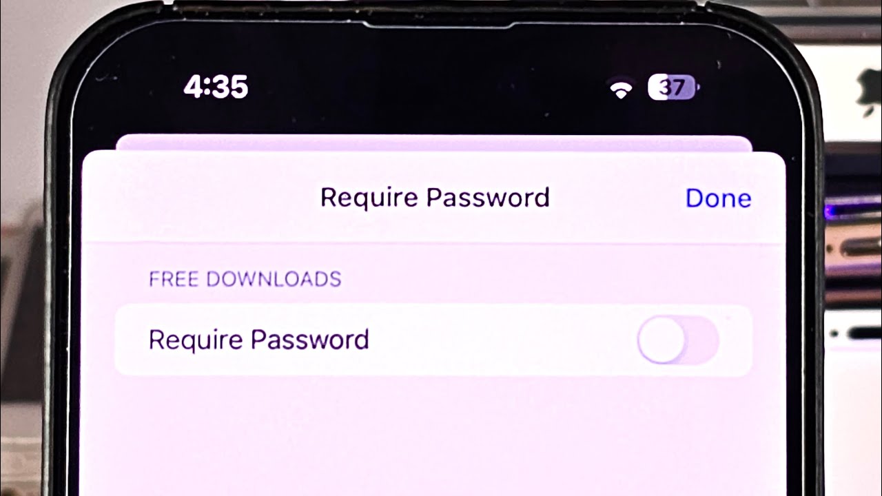 How to disable password prompts for free apps on iPhone - YouTube