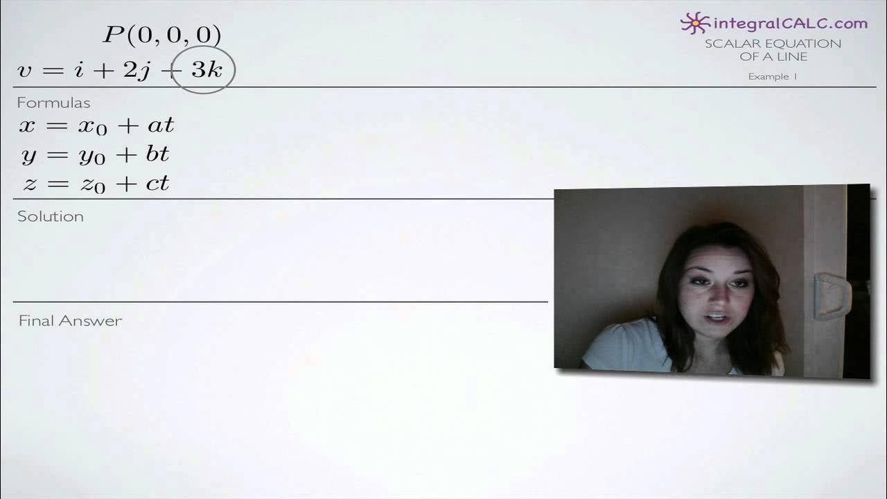 Scalar Equation of a Line (KristaKingMath) - YouTube