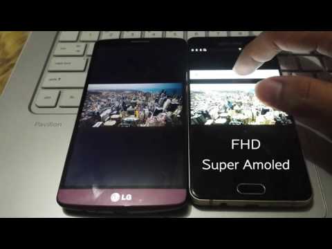 Galaxy A5 2015 vs LG G3 (quick screen test)
