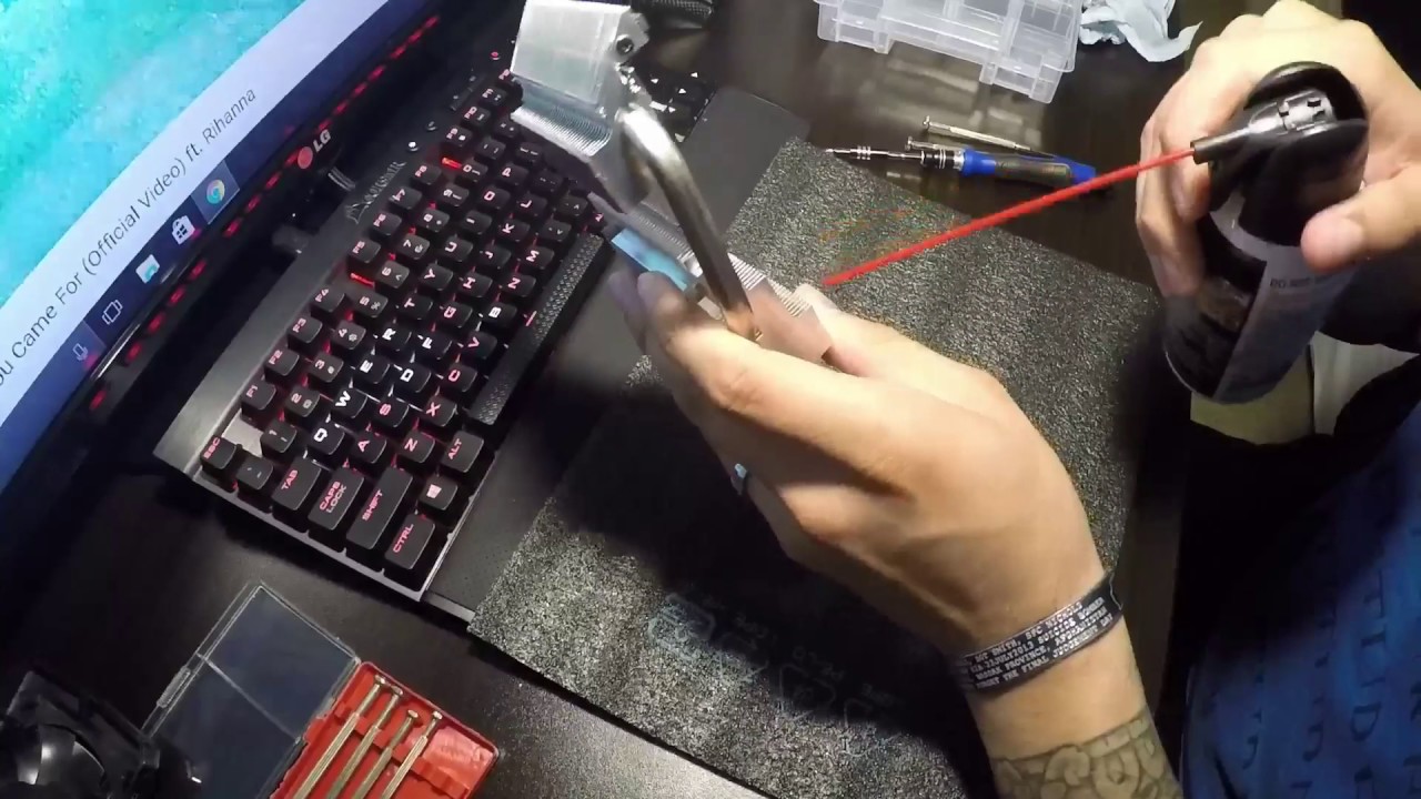 Cleaning out a dirty graphics card GTX 970 4GB SC - YouTube