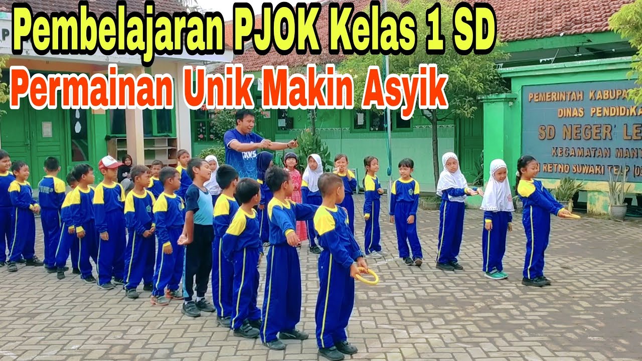 Permainan olahraga asyik PJOK kelas 1 SD sangat menyenangkan siswa ...