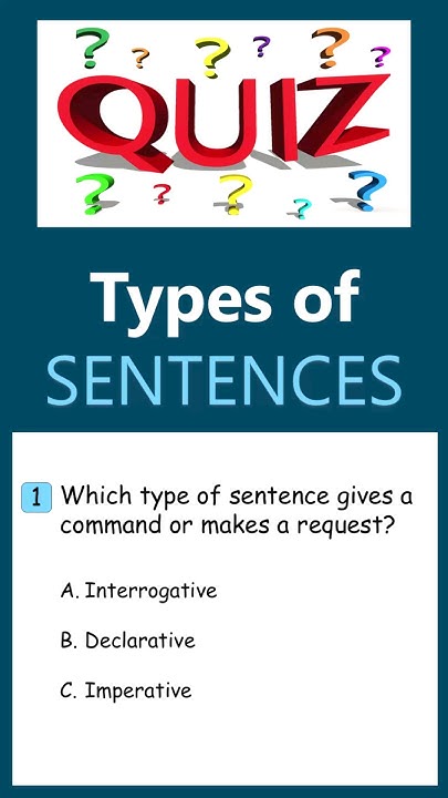 QUIZ : Types of sentences | English Grammar - YouTube