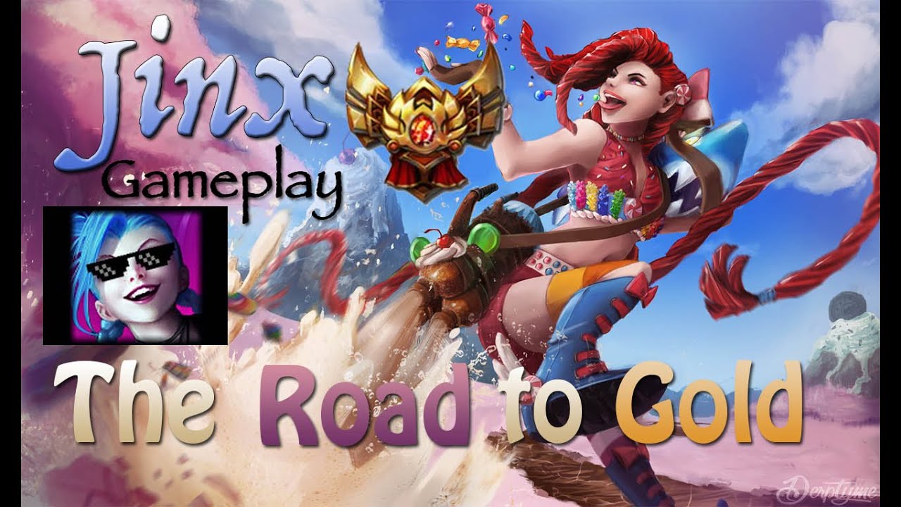 The Road To Gold - League of Legends - Jinx ADC - Full Gameplay - YouTube
