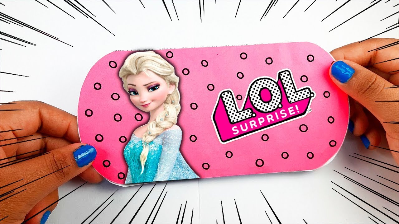 LOL DE FROZEN!!! ️ ☃️ ABRIENDO UNA LOL CASERA DE FROZEN 2D - ️ Crafty ...