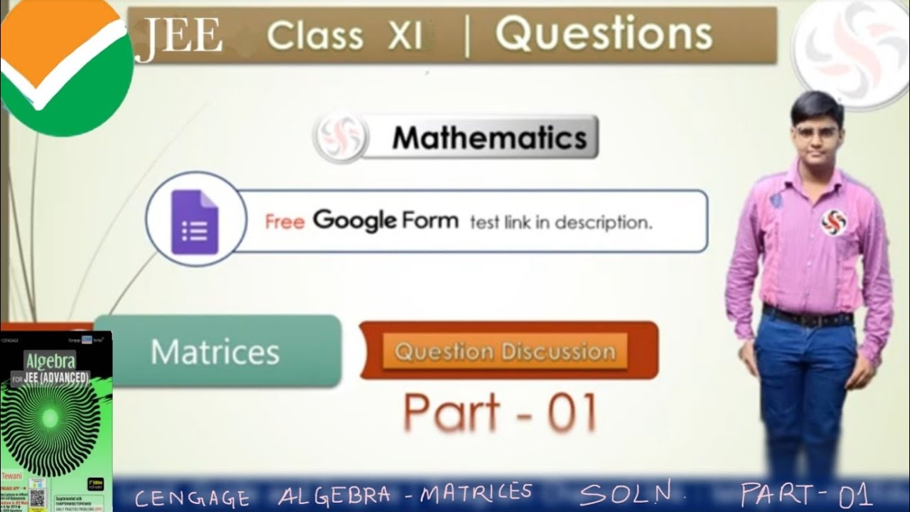Matrices Questions | Part 01 | CENGAGE | JEE Mains + Advanced | # ...