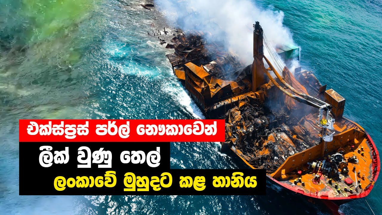 එක්ස්ප්‍රස් පර්ල් නෞකාවෙන් ලීක් වුණු තෙල්ලංකාවේ සාගරට කළ හානිය ...