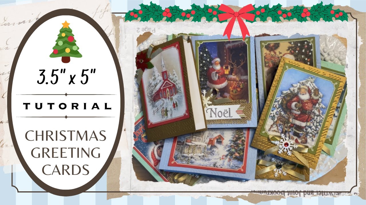 ☃️ Christmas Cards 🎄TUTORIAL | Create these last-minute Christmas cards ...