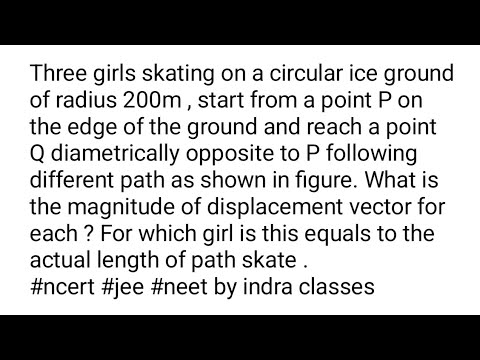 Three girls skating on a circular ice ground of radius 200m , start ...