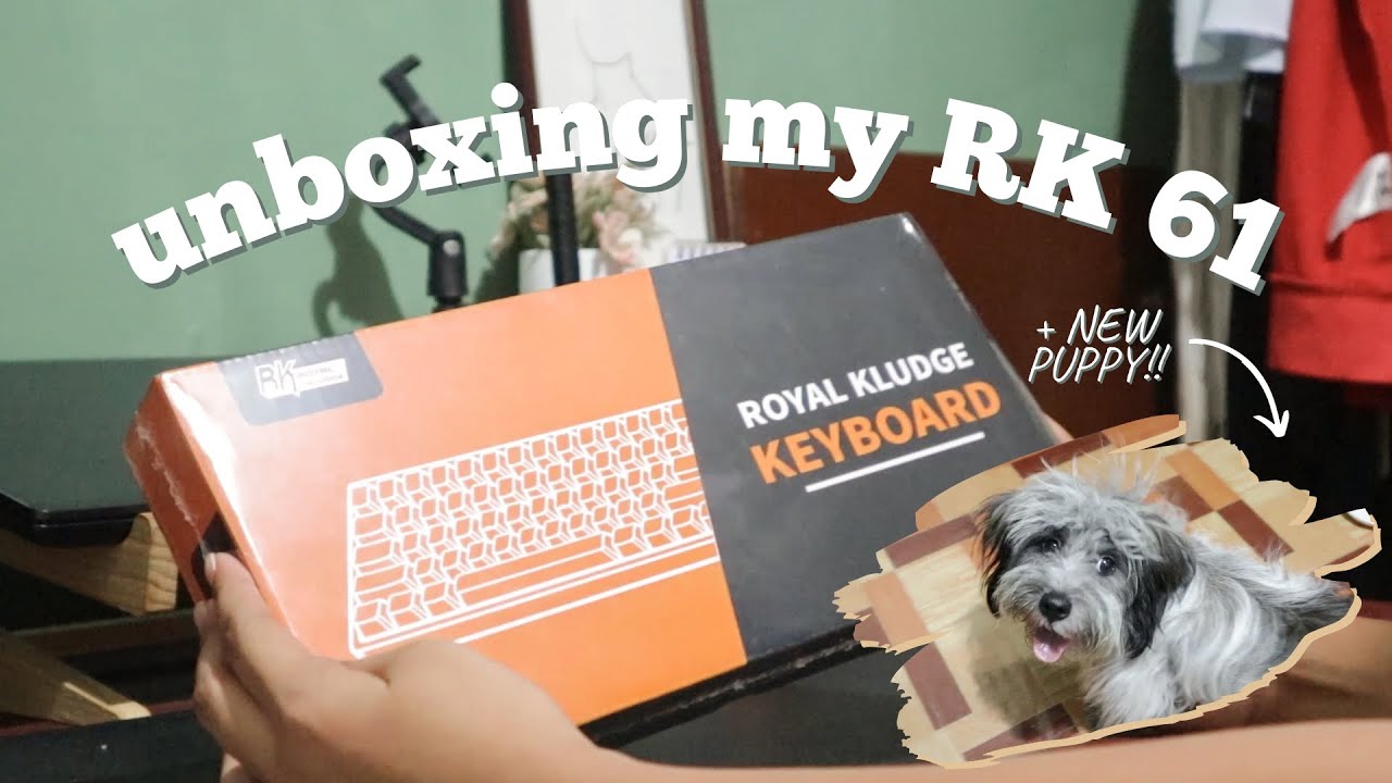 unboxing my RK61 keyboard! + new puppy! (May Vlog) | grocery shopping ...